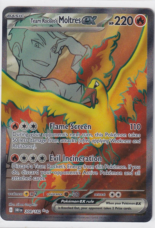 Team Rocket Moltres ex 208/192 Destined Rivals – Collector's Compound